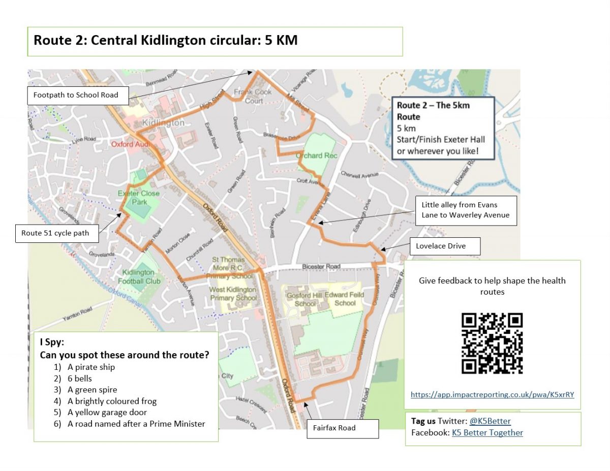 New Family-friendly Walking Routes in Kidlington – KIDLINGTON NEWS